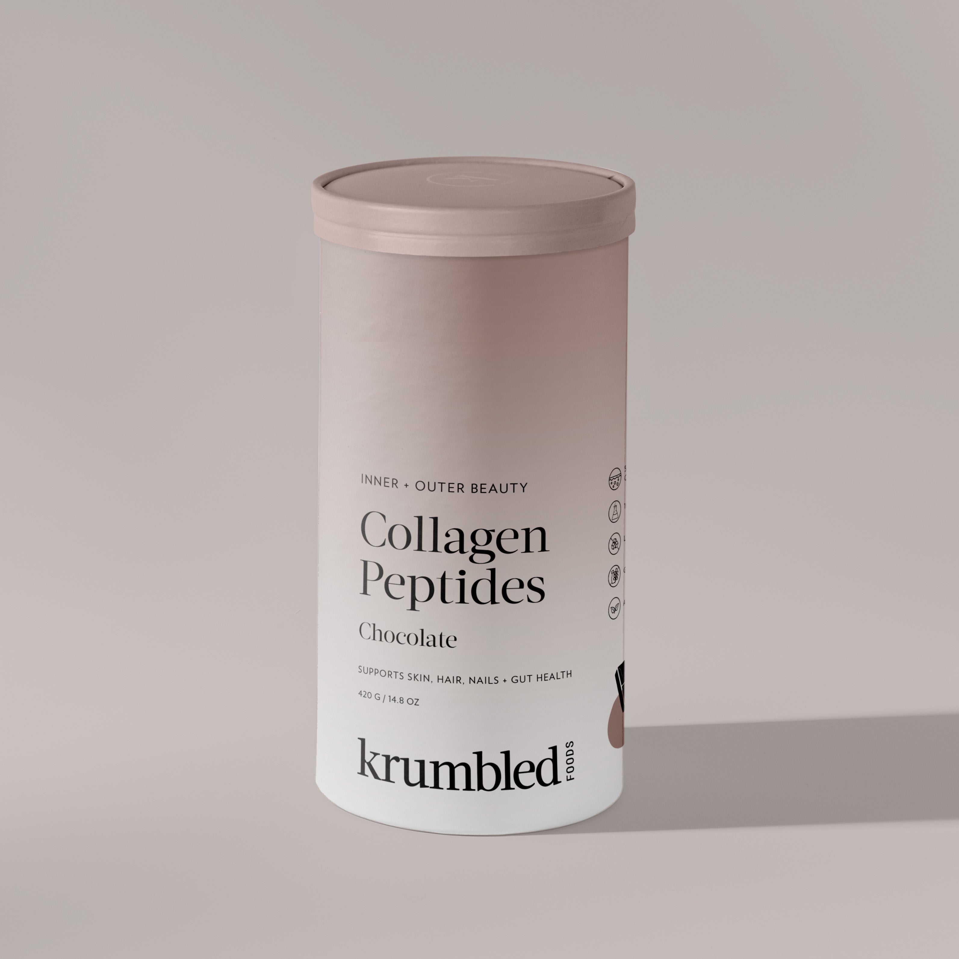 Chocolate Collagen Powder | 420g Collagen Peptides | Krumbled Foods
