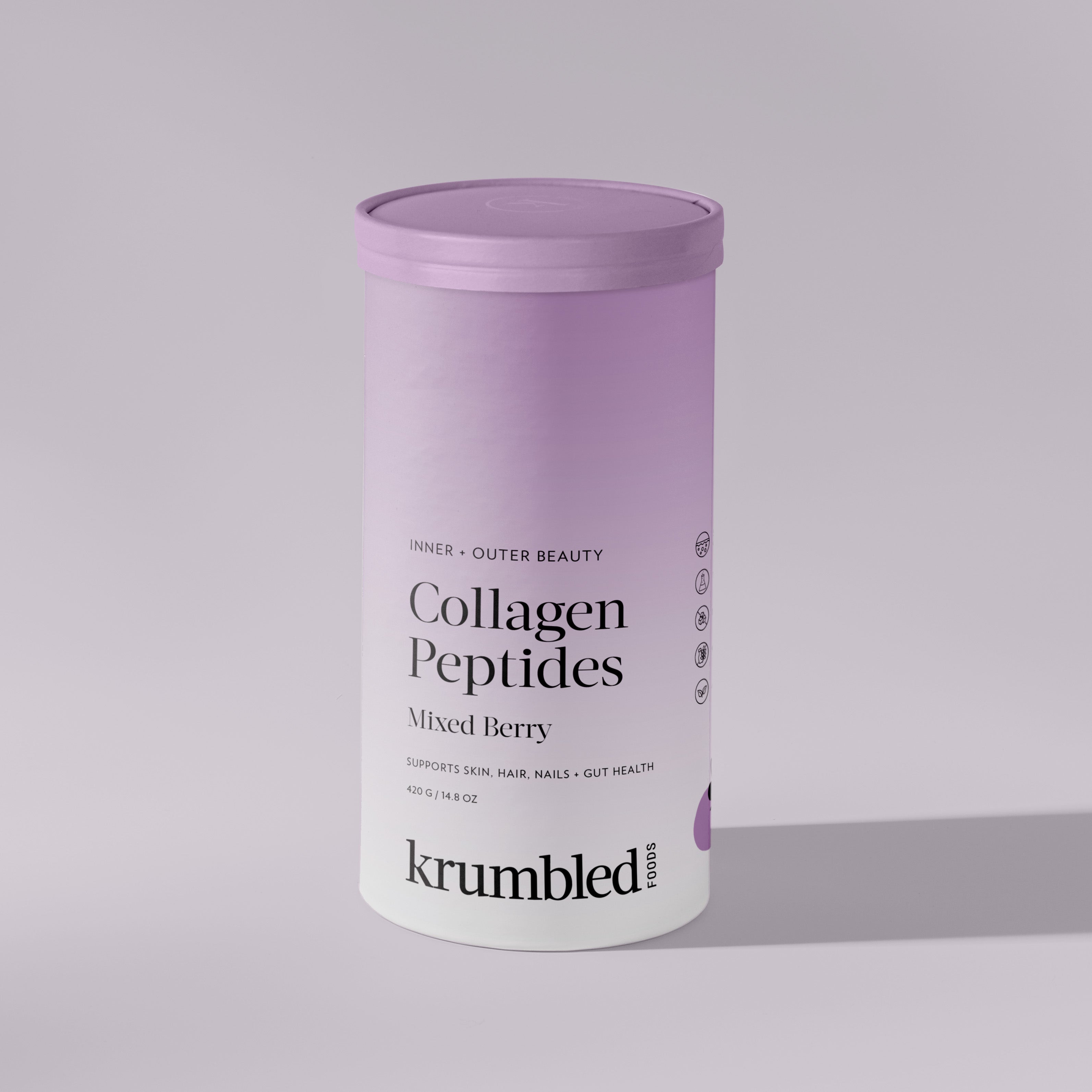 Mixed Berry Collagen Powder | 420g Collagen Peptides | Krumbled Foods