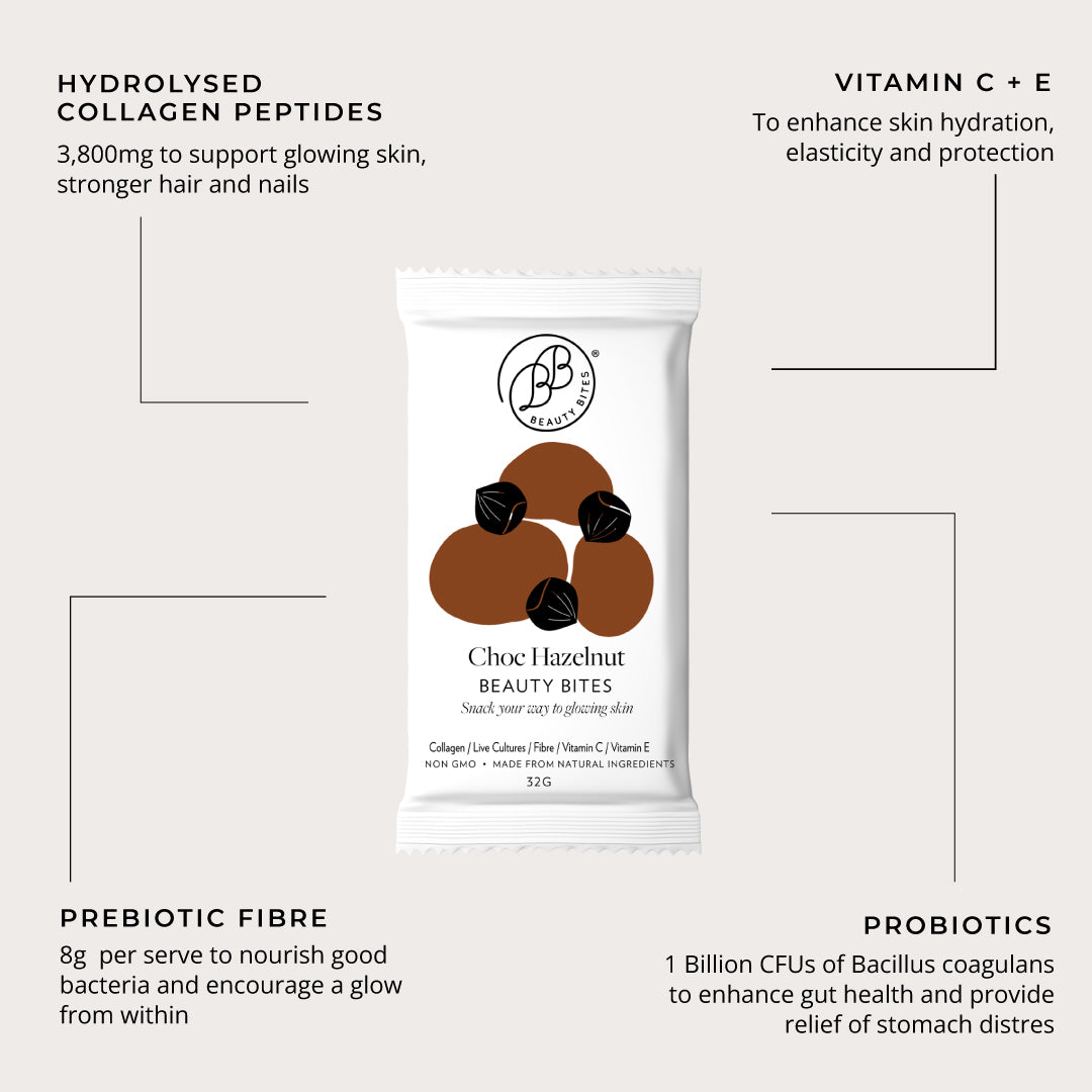 Choc Hazelnut Beauty Bites | Collagen Bars | Krumbled Foods